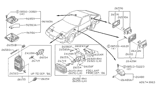 1983 - 2011 Nissan 300ZX Z31 OEM Parts | U.S.A. sales region, , 182570