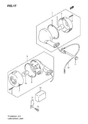 2005 Suzuki TF125 OEM Parts | sales region, , 725152