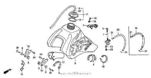 2000 Honda XR600 OEM Parts | USA sales region, , 789530