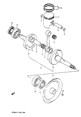 1985 Suzuki CP80 OEM Parts | sales region, , 722369