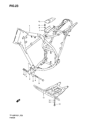 2005 Suzuki TF125 OEM Parts | sales region, , 725152
