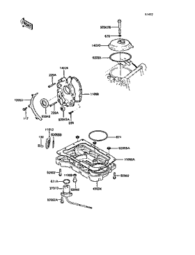 1991 Kawasaki ZX400 OEM Parts | Spain sales region, Firecracker Red (B1 ...