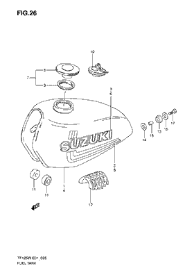 2005 Suzuki TF125 OEM Parts | sales region, , 725152