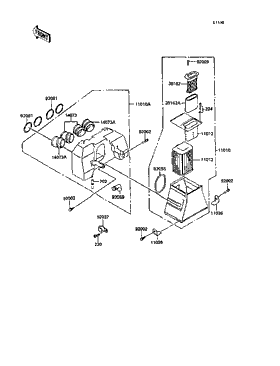 1991 Kawasaki ZX400 OEM Parts | Spain sales region, Firecracker Red (B1 ...