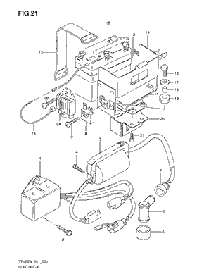 2005 Suzuki TF125 OEM Parts | sales region, , 725152