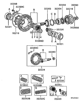 1989 - 1994 Mitsubishi JEEP J53 OEM Parts | Japan sales region, , 629222