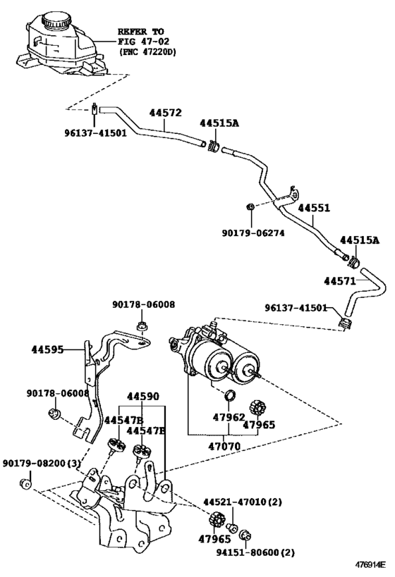 Brake Tube & Clamp for 2010 - 2015 Toyota PRIUS ZVW30 | General sales ...