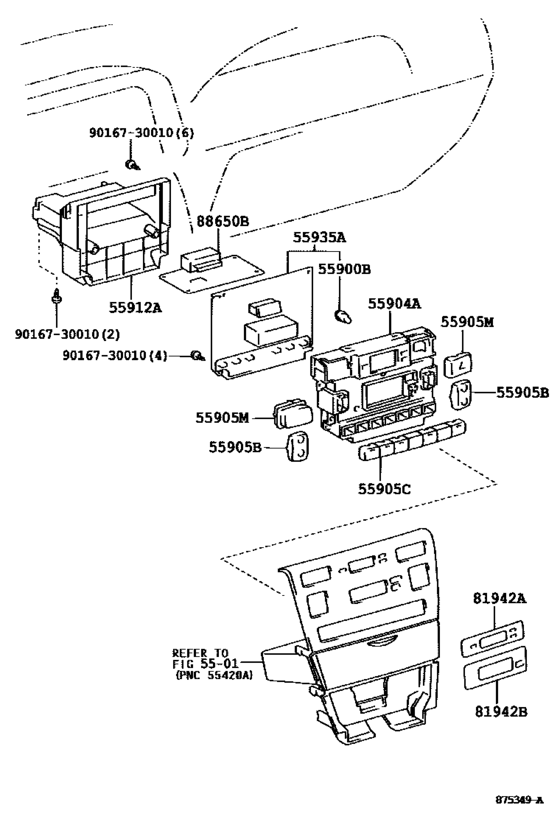 Heating & Air Conditioning - Control & Air Duct for 2002 - 2007 Toyota ...
