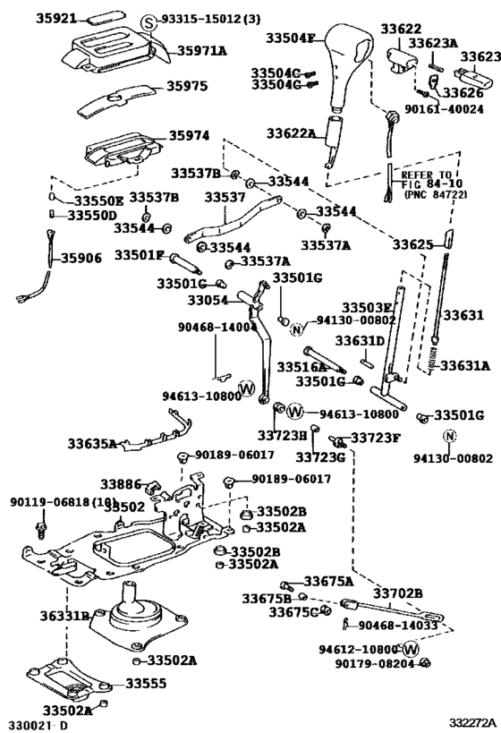 Shift Lever & Retainer для Toyota LAND CRUISER PRADO VZJ95, год: 1998 ...