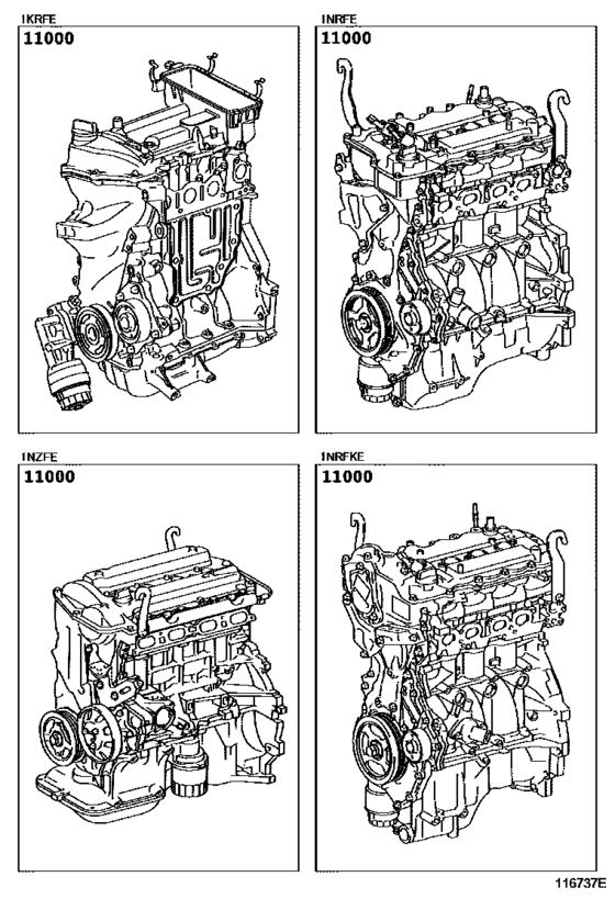 Partial Engine Assembly for 2010 - 2017 Toyota VITZ NCP131 | Japan ...