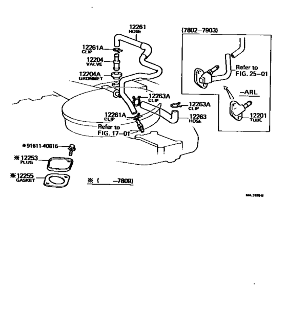 Ventilation Hose for 1976 - 1979 Toyota CROWN/ MAJESTA MS83 | General ...