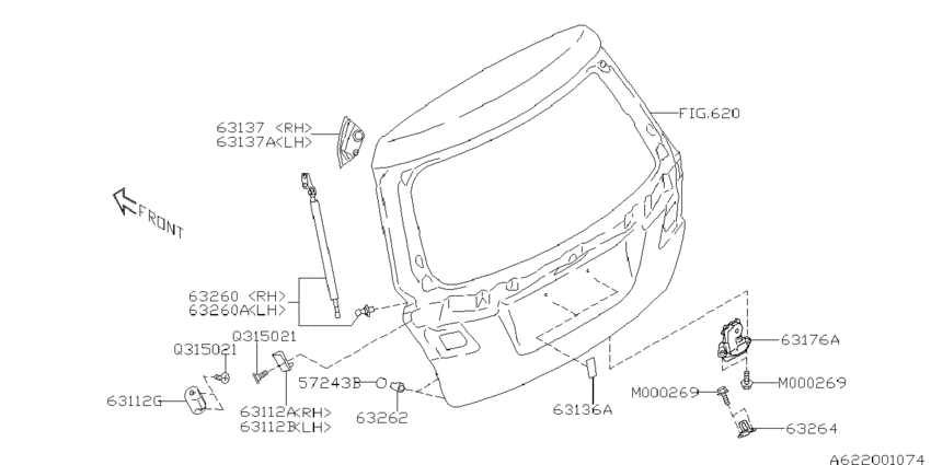 Back door parts for 2008 - 2011 Subaru EXIGA YA4A | Japan sales region ...