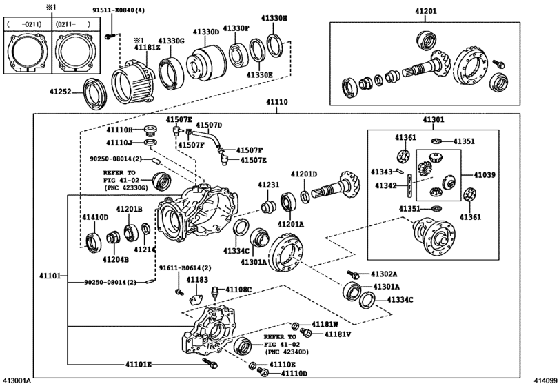 Rear Axle Housing And Differential для Toyota Corolla Runx Allex Nze124