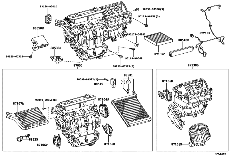 Heating & Air Conditioning - Cooler Unit for 2008 - 2011 Toyota AVENSIS ...