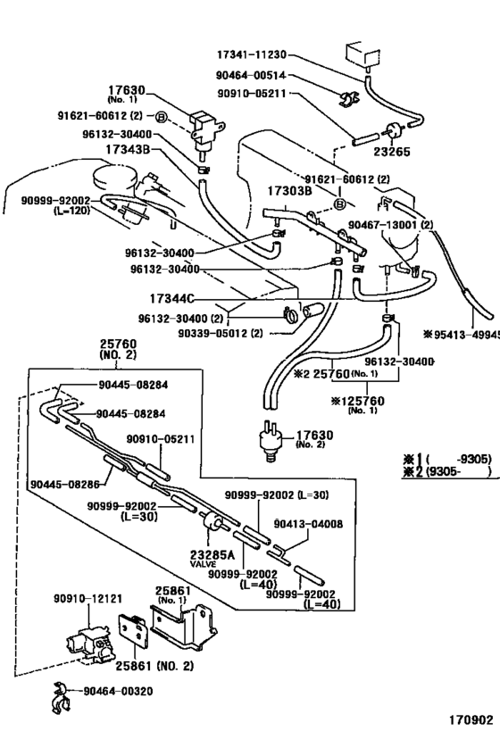 Vacuum Piping for 1992 - 1996 Toyota STARLET EP82 | General sales ...