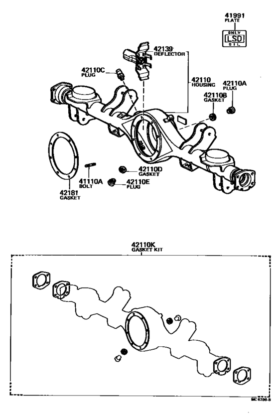 Rear Axle Housing & Differential for 1981 - 1983 Toyota SPRINTER/ CARIB ...