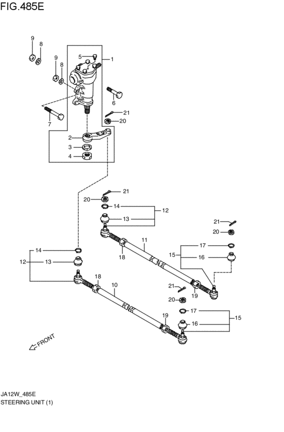 steering unit for 1995 - 1997 Suzuki JIMNY JA22W | Japan sales region ...