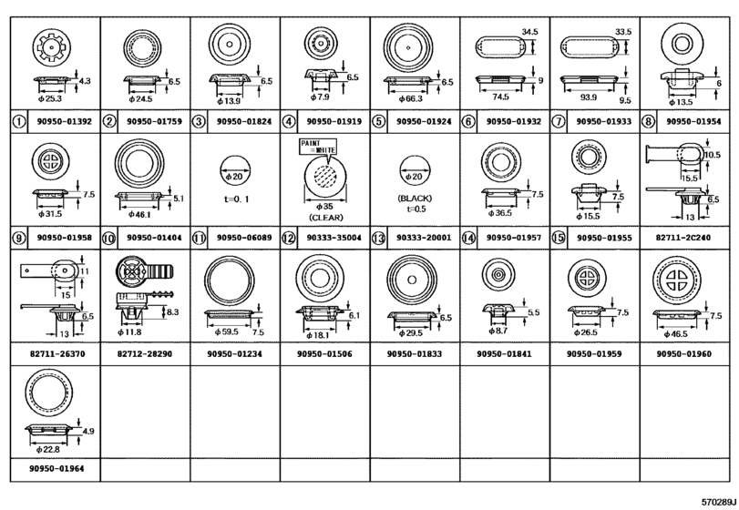 Hole Plug for 2010 - 2015 Toyota LAND CRUISER URJ200 | General sales ...