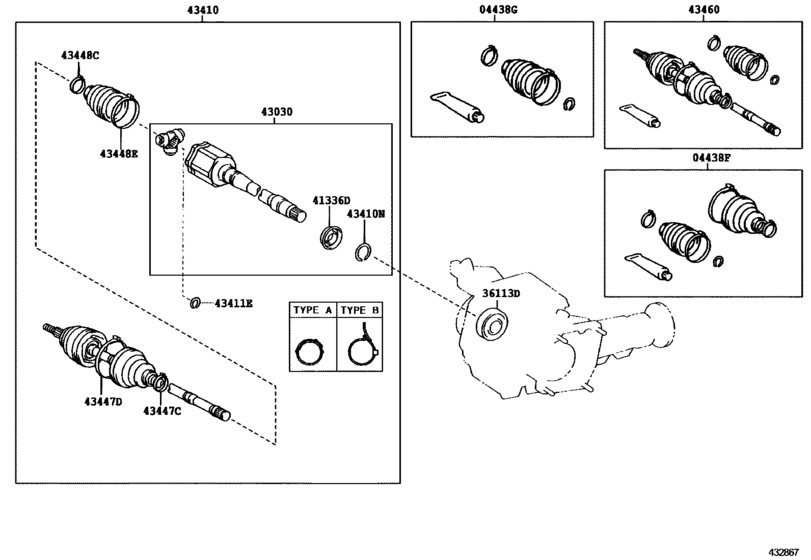 Front Drive Shaft for 2003 - 2007 Toyota HIGHLANDER/ KLUGER MCU28 ...
