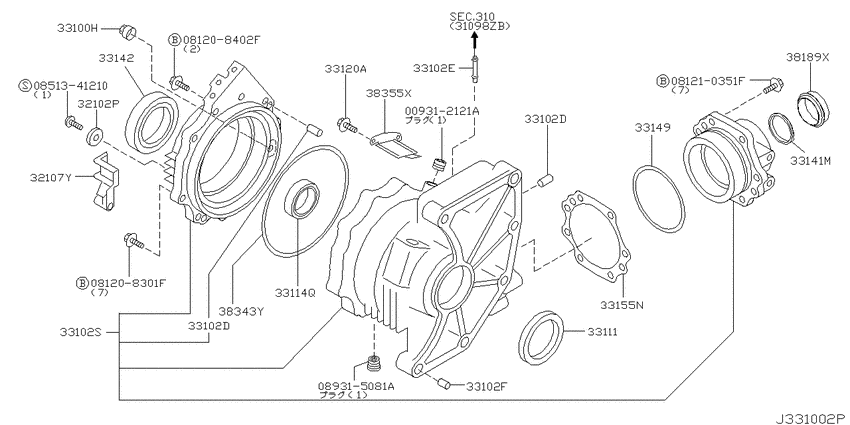 Transfer case for 2000 - 2012 Nissan X-TRAIL T30 | Japan sales region ...