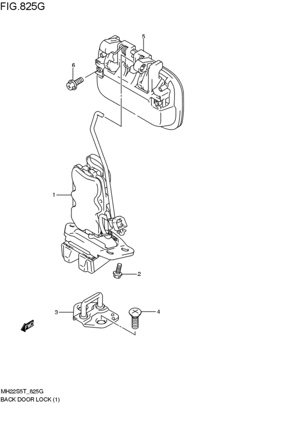 back door lock for 2007 - 2011 Suzuki WAGON R/PLUS/SOLIO/WIDE MH22S ...