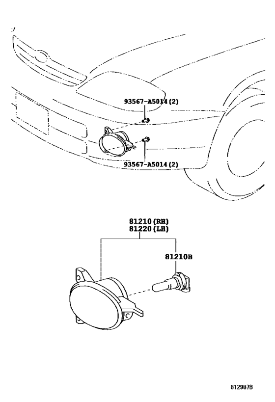 Fog Lamp for 2002 - 2007 Toyota COROLLA ZZE120 | General sales region ...