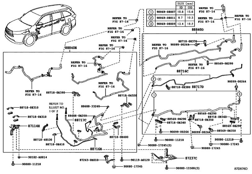 Heating & Air Conditioning - Cooler Piping for 2014 - 2016 Toyota ...