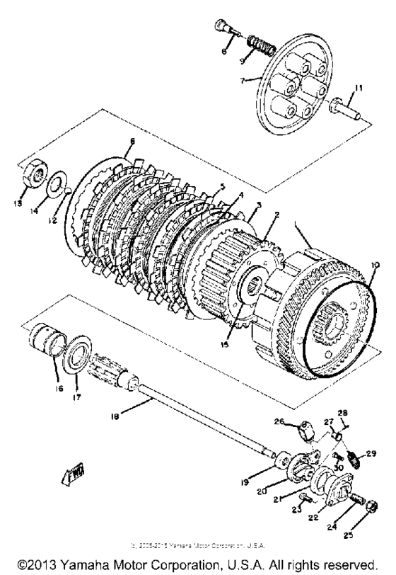 Clutch for 1972 Yamaha R3/ R5 | USA sales region, , 14467590-808105