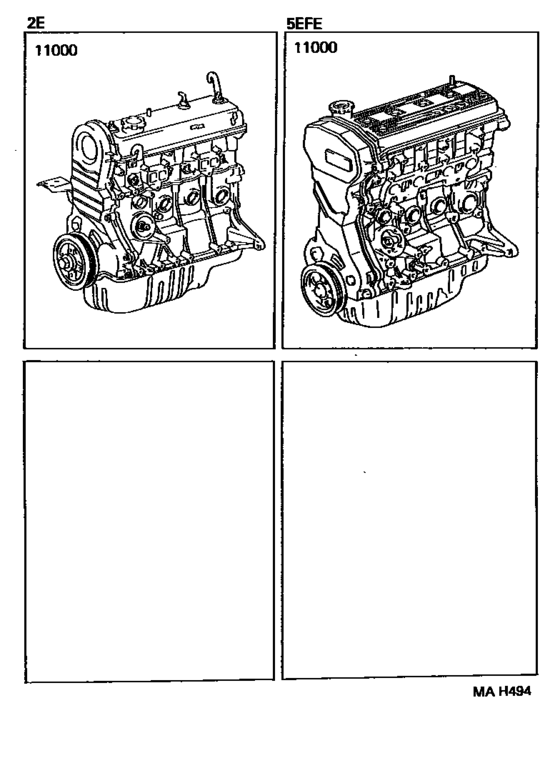 Partial Engine Assembly for 1994 - 1999 Toyota TERCEL EL53 | General ...