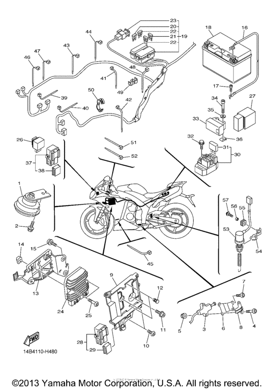 Electrical for 2009 Yamaha YZF-R1 | USA sales region, , 14582309-811014