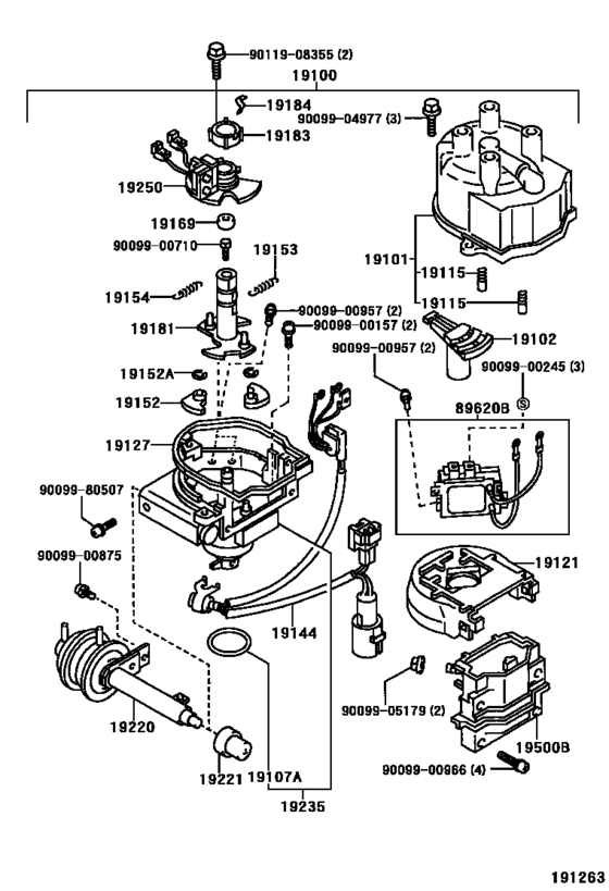 Distributor for 1992 - 1997 Toyota COROLLA AE101 | General sales region ...