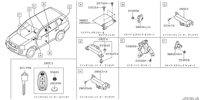 Electrical unit for 2007 - 2012 Nissan X-TRAIL T31 | Japan sales region ...