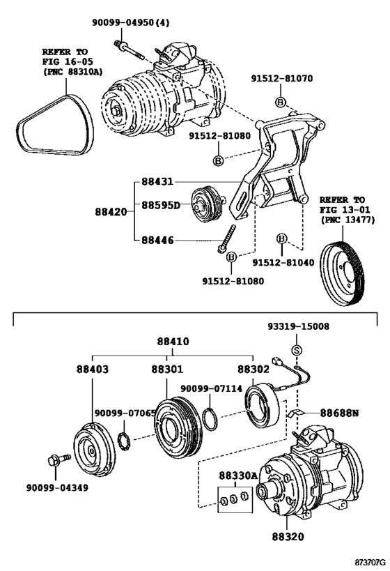 Heating & Air Conditioning - Compressor for 2002 - 2005 Toyota INNOVA ...