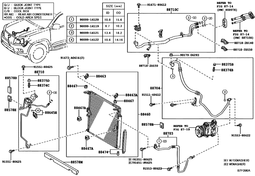 Heating & Air Conditioning - Cooler Piping for 2015 - 2018 Toyota LAND ...