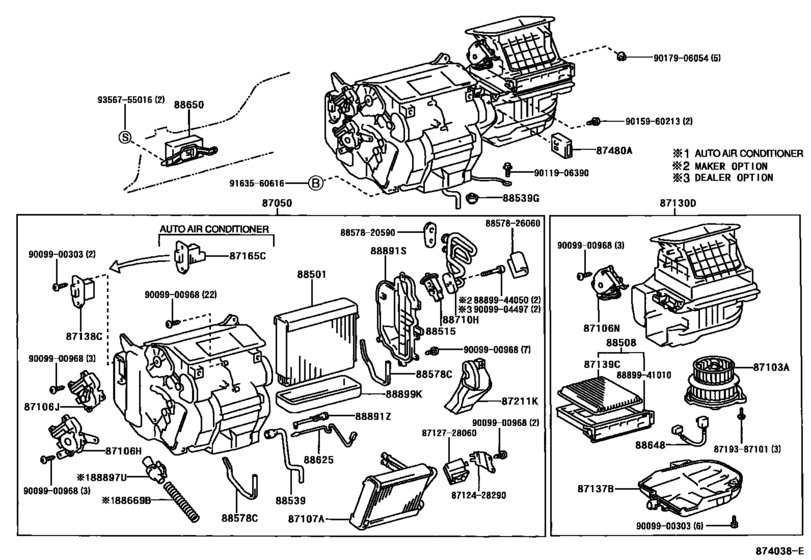 Heating & Air Conditioning - Cooler Unit for 2001 - 2006 Toyota PREVIA ...