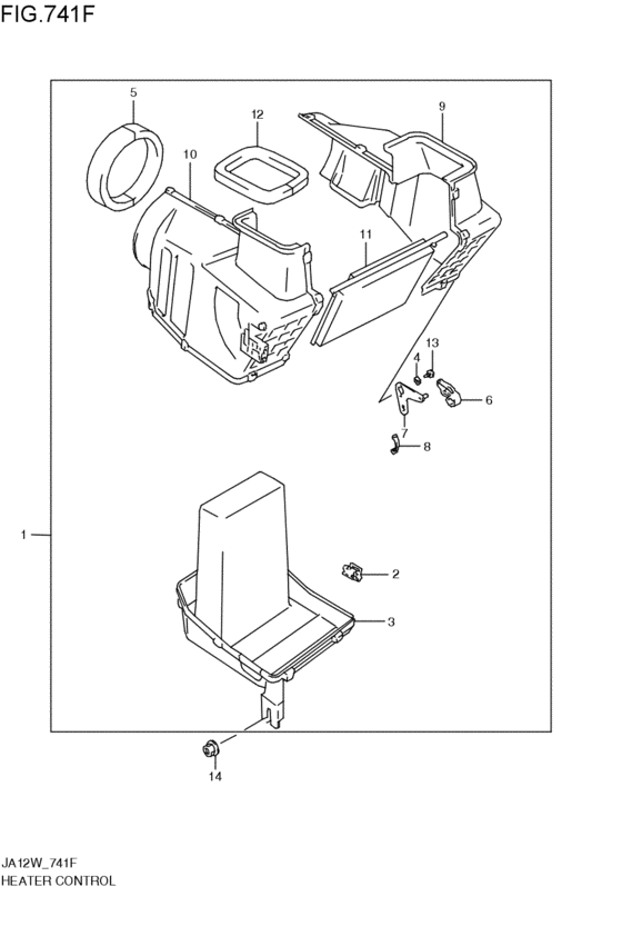 heater control for 1995 - 1996 Suzuki JIMNY JA22W | Japan sales region ...