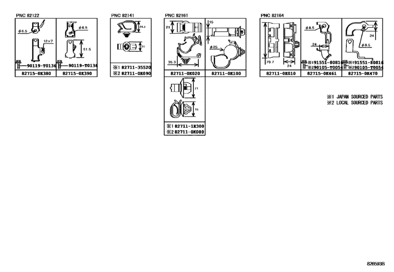 Wiring & Clamp for 2005 - 2012 Toyota INNOVA/ KIJANG/ REVO/ UNSER/ ZACE ...
