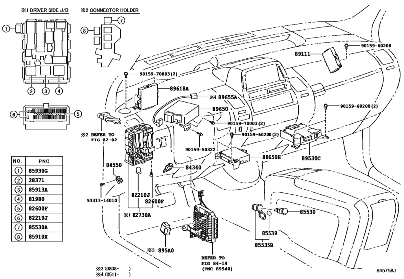 Switch & Relay & Computer for 2003 - 2009 Toyota PRIUS NHW20 | Europe ...