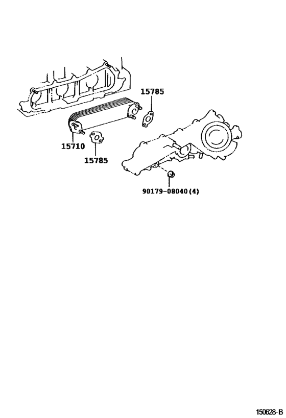 Engine Oil Cooler for 2002 - 2009 Toyota LAND CRUISER PRADO KZJ120 ...