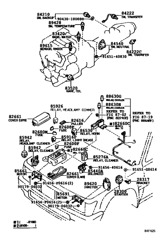 Switch & Relay & Computer for 1990 - 1995 Toyota HILUX SURF/ 4RUNNER ...