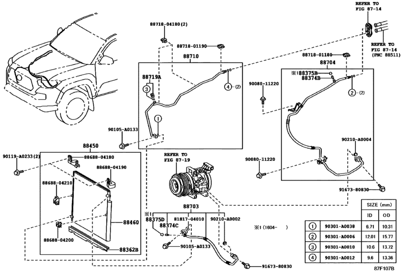 Heating & Air Conditioning - Cooler Piping for 2015 - 2017 Toyota ...
