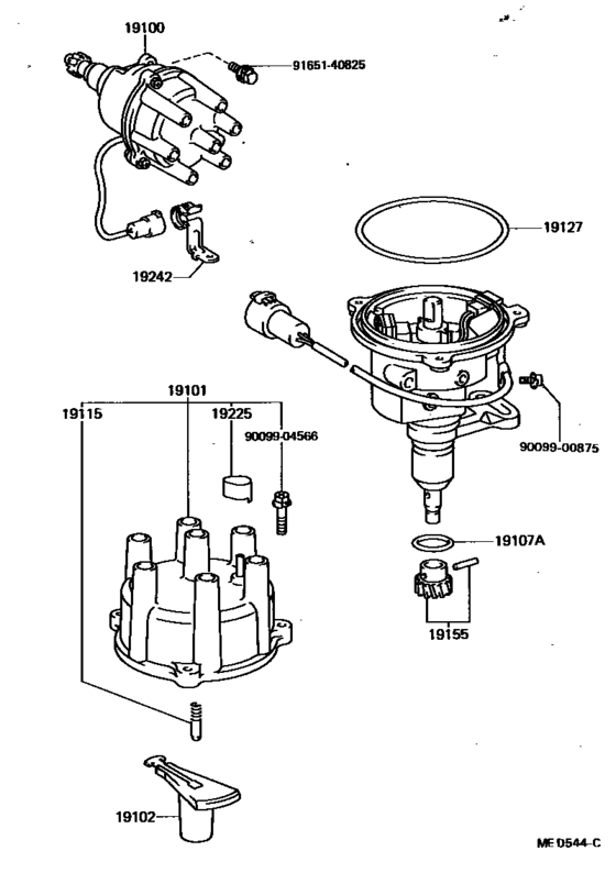 Distributor for 1985 - 1988 Toyota CRESSIDA/ CRESSIDA WAGON MX73 ...