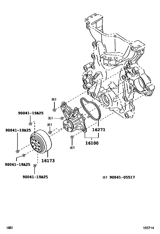 Water Pump for 2014 - 2017 Toyota AGYA/ WIGO B100 | General sales ...