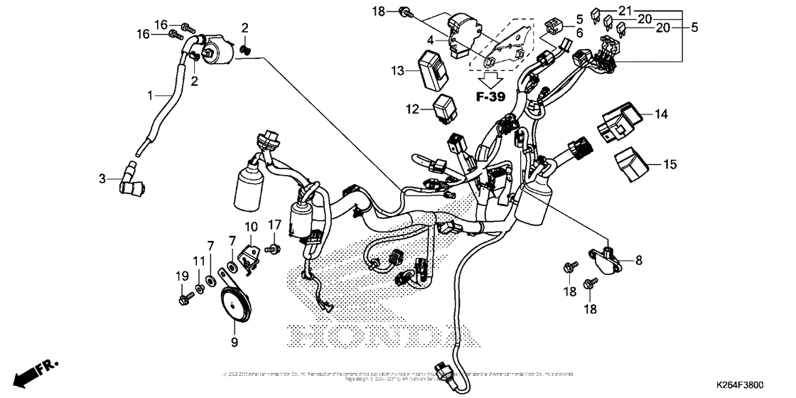 Wire Harness for 2015 Honda MSX125 MSX125 (GROM) | USA sales region ...