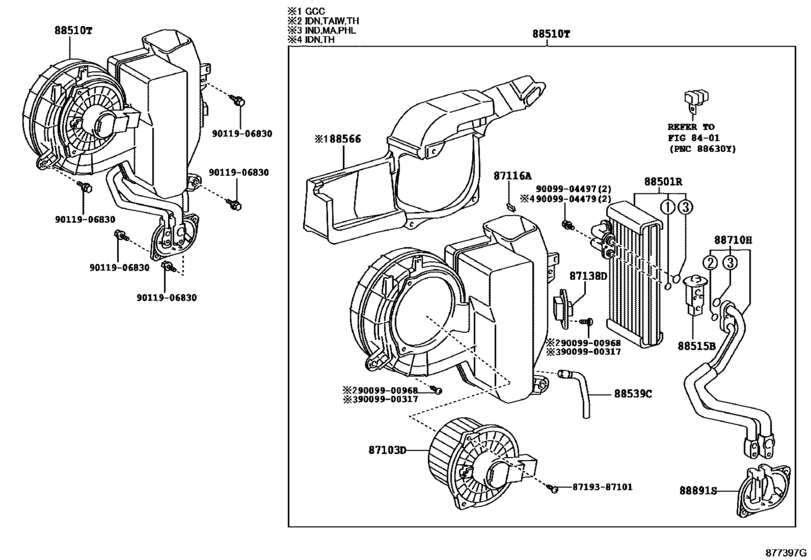 Heating & Air Conditioning - Cooler Unit for 2005 - 2012 Toyota INNOVA ...