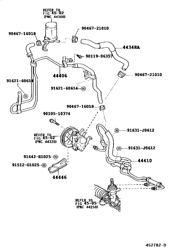 Power Steering Tube for 2001 - 2004 Toyota COROLLA NZE120 | General ...