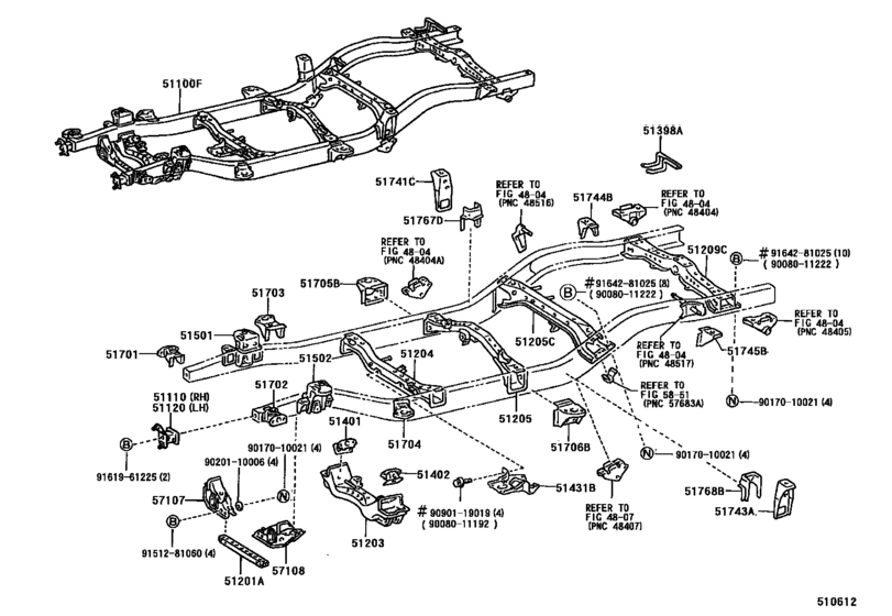 Frame for 1995 - 2004 Toyota TACOMA RZN140 | U.S.A. sales region ...