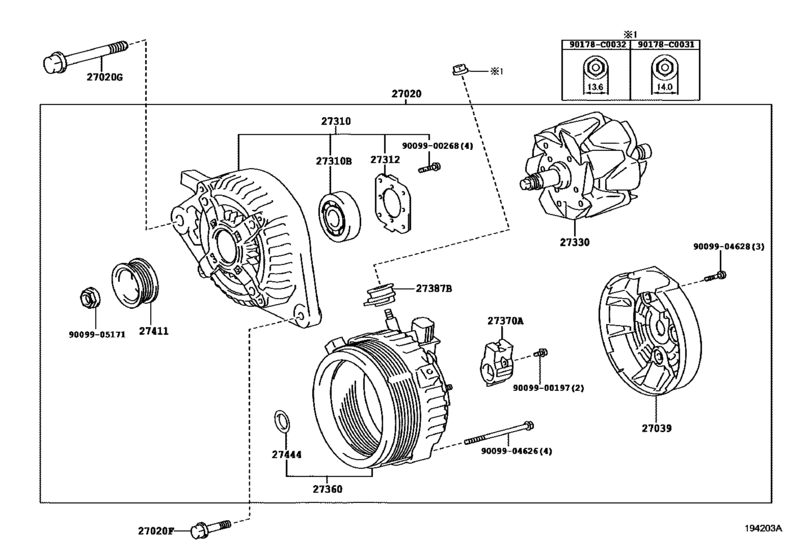 Alternator for 2013 - 2018 Toyota VIOS NSP150 | General sales region ...