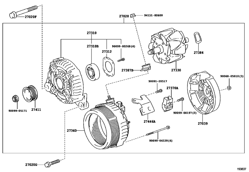 Alternator for 2011 - 2015 Toyota CAMRY/ VISTA/ AURION ACV51 | General ...
