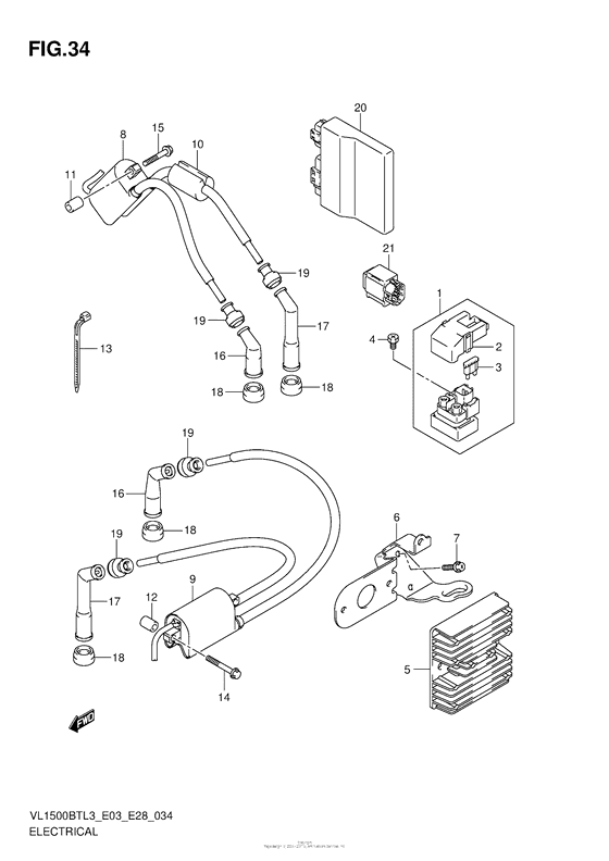 Electrical (Vl1500Btl3 E33) for 2013 Suzuki VL1500 | USA/ Canada sales ...